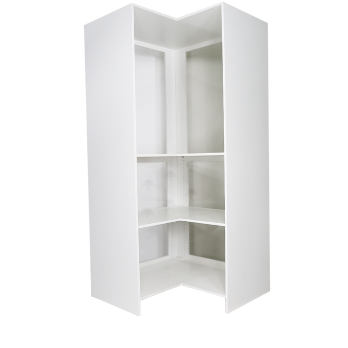 White shelves for wardrobe store