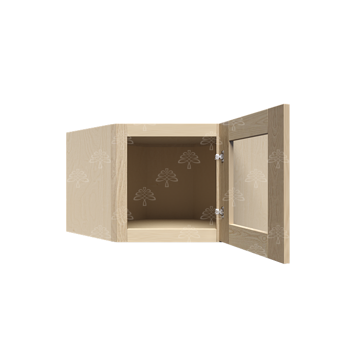 Lancaster Natural Shaker Wall Diagonal Mullion Door Cabinet – LifeArt ...