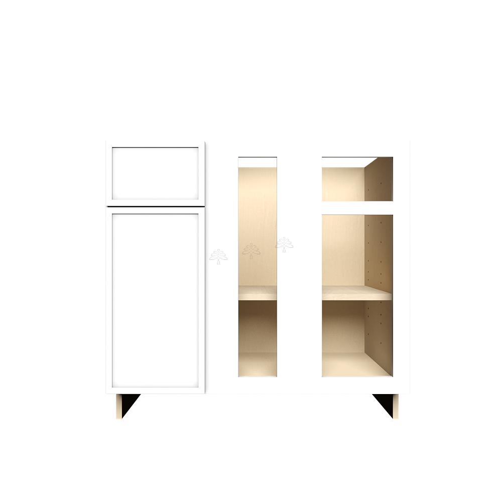 Urban Slim White Shaker Painted Finish Blind Base Cabinet with 1 Drawe ...