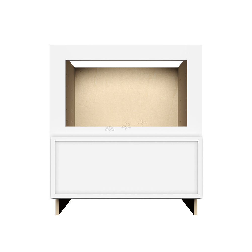 Urban Slim White Shaker Painted Finish Base Microwave Drawer Cabinet w ...
