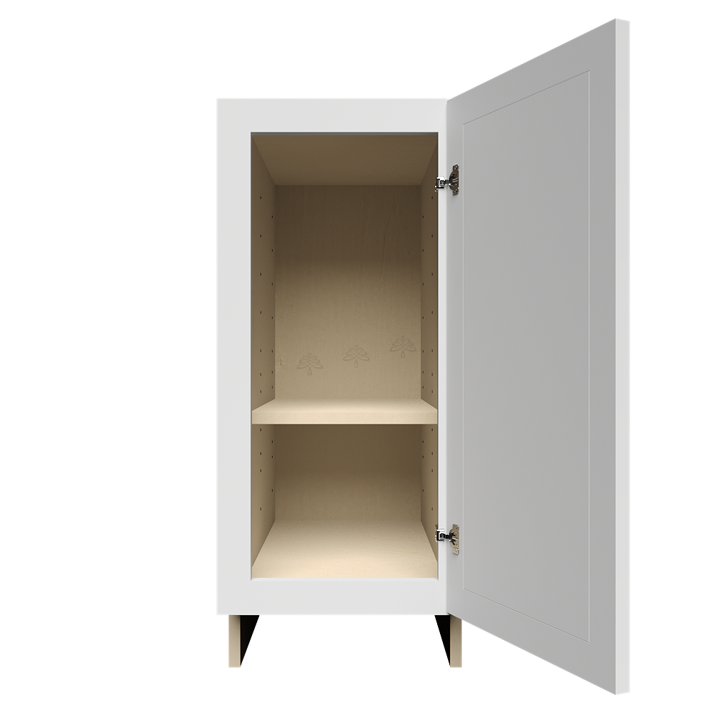 Urban Slim White Shaker Painted Finish Full Height Base Cabinet with 1 ...