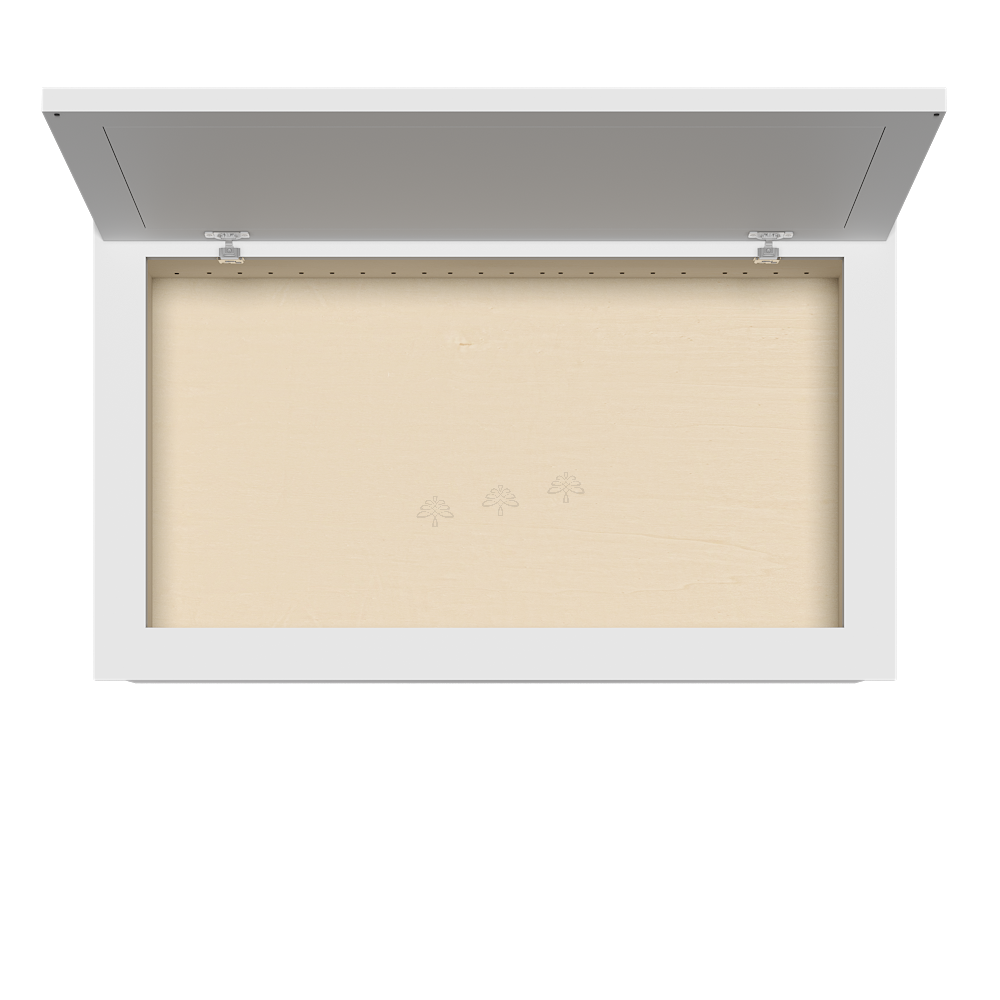 Urban Slim White Shaker Painted Finish Wall Lift Up Door Cabinet ...