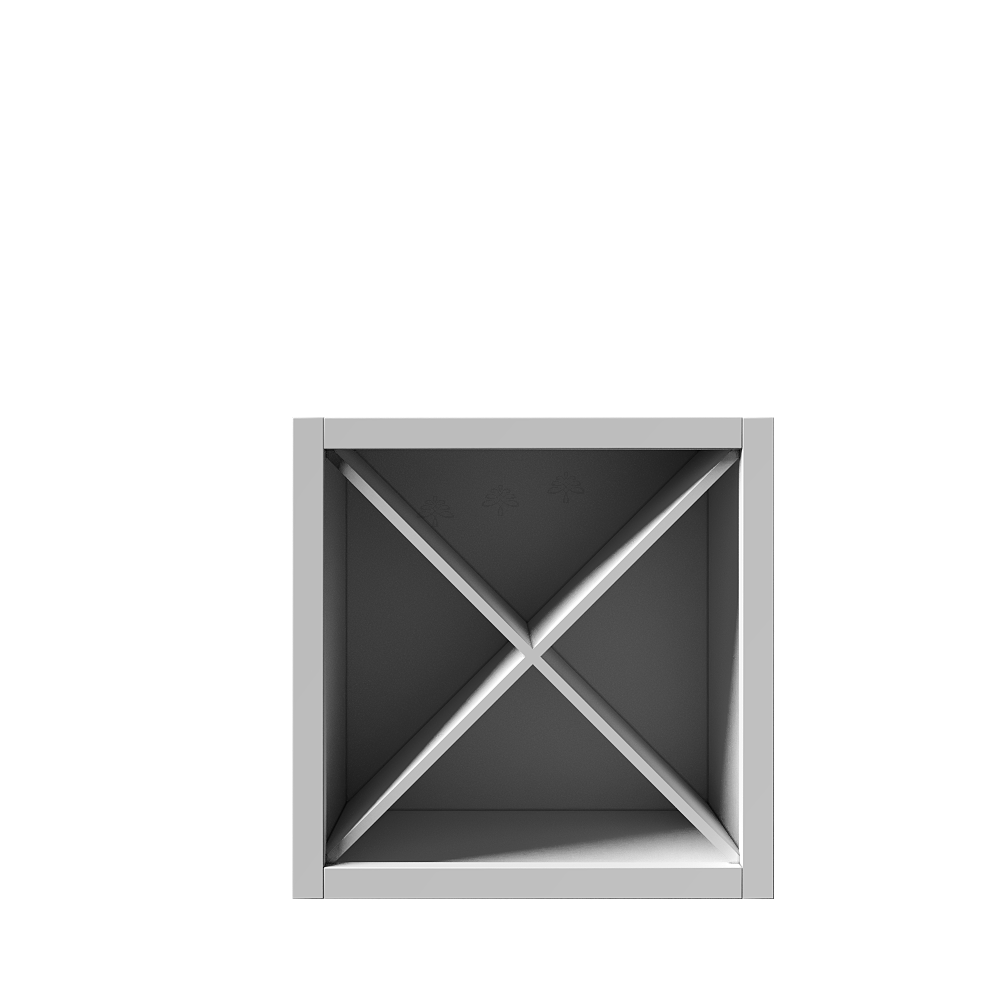 Urban Slim White Shaker Painted Finish Wall Wine Rack X Cabinet ...