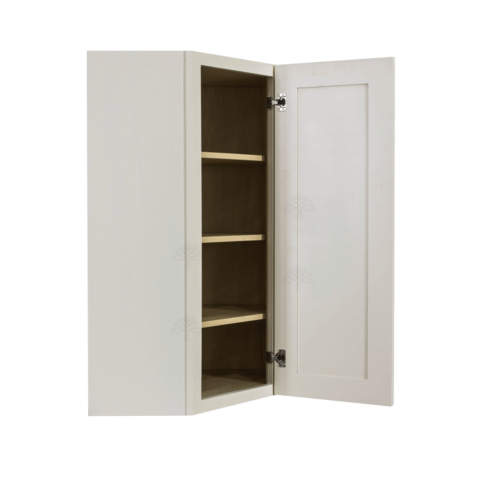 Princeton Off-white Wall Diagonal Corner 1 Door 3 Adjustable Shelves ...