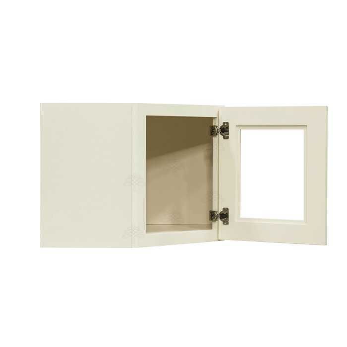 Princeton Off-White Wall Diagonal Mullion Door Cabinet 1 Door 3 Adjust ...