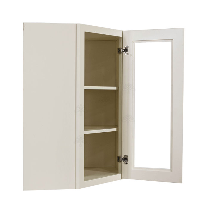 Princeton Off-white Wall Diagonal Mullion Door Cabinet 1 Door 2 Adjust ...