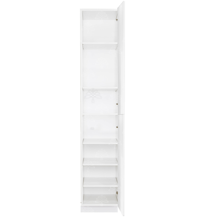 Valencia White Series Finish Pantry Cabinet with Inverted Door and 2 D ...